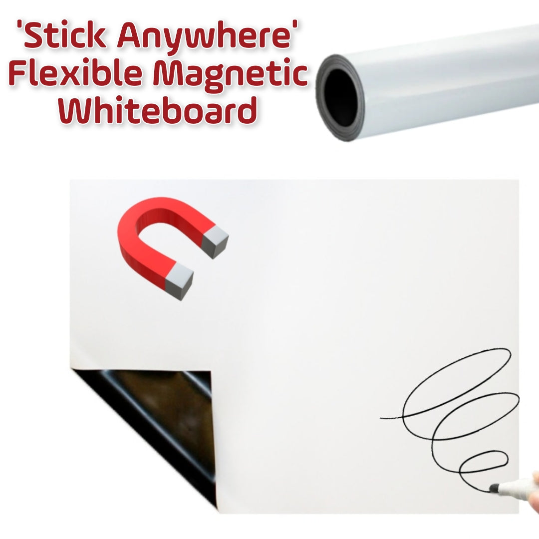 Stick Anywhere Flexible Whiteboard / Magnetic Sheet - Self Adhesive
