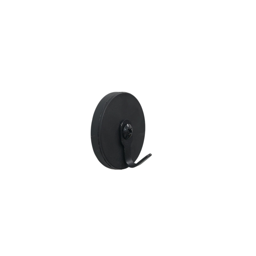 Small Magnetic Rubber Hanging Hook | Black